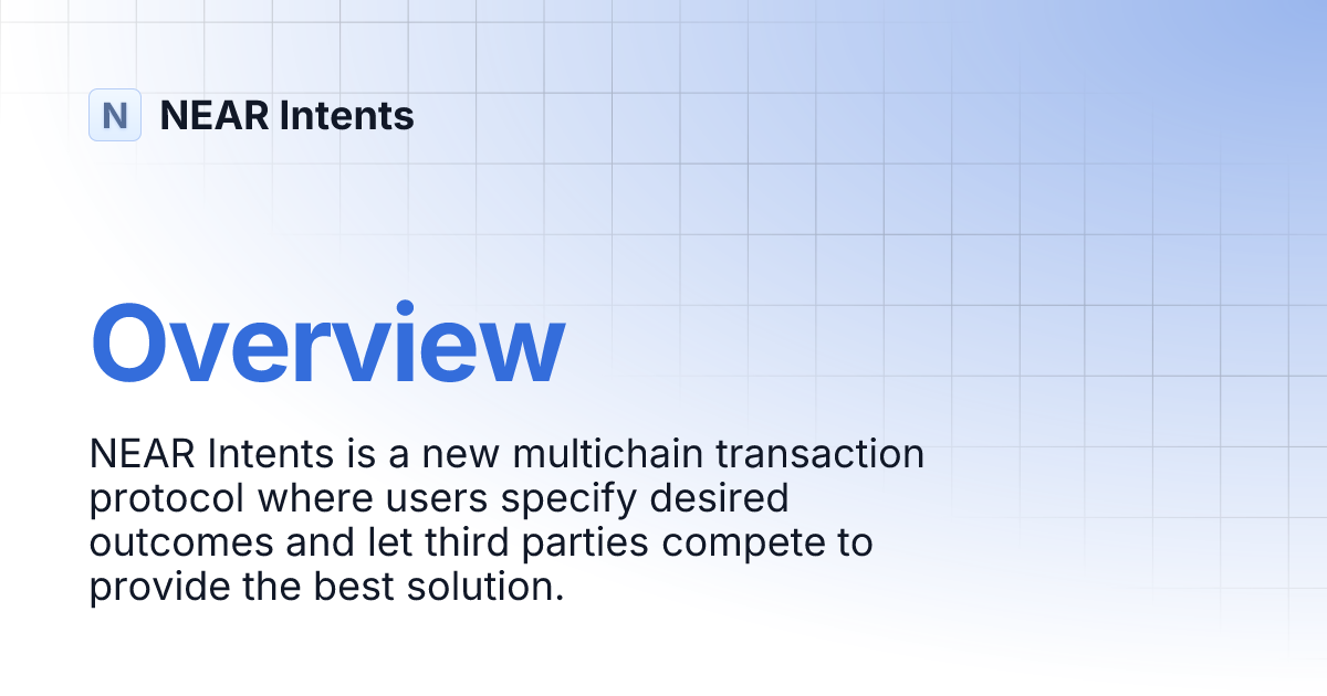 Overview | NEAR Intents